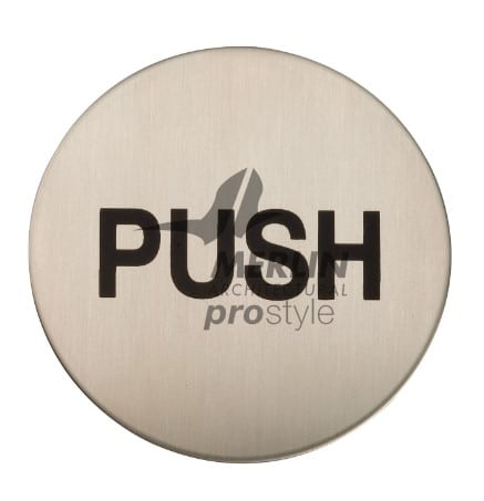 Prostyle Sign Symbol 76mm Disc Self Adhesive SS - PUSH - Merlin ...
