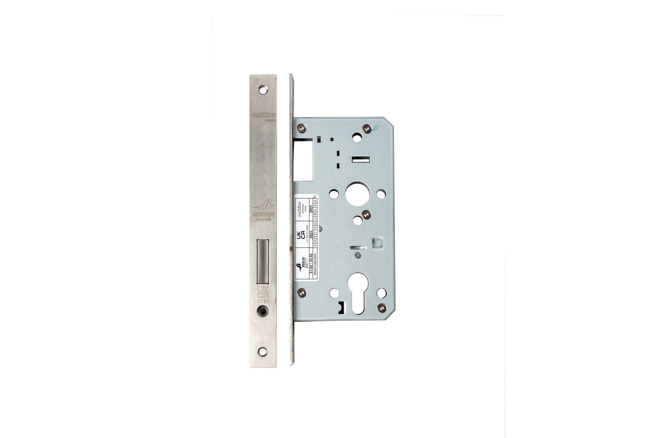 Prostyle DIN Euro Deadlock Premier - Satin Stainless Steel - Merlin ...